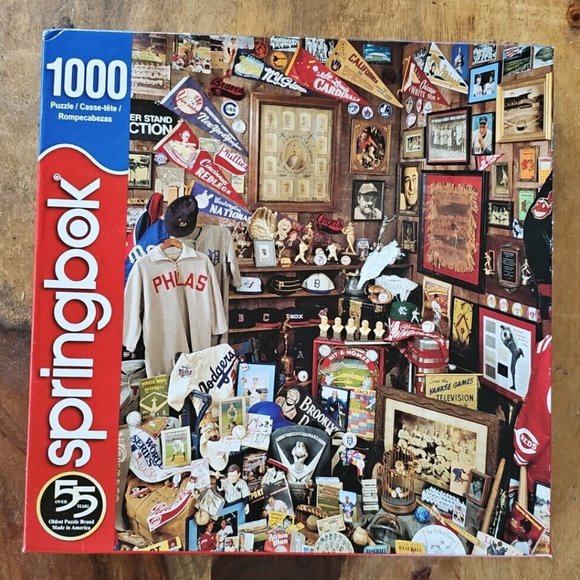 Games | Springbok Vintage Baseball Collectors Closet 100 Piece Jigsaw ...